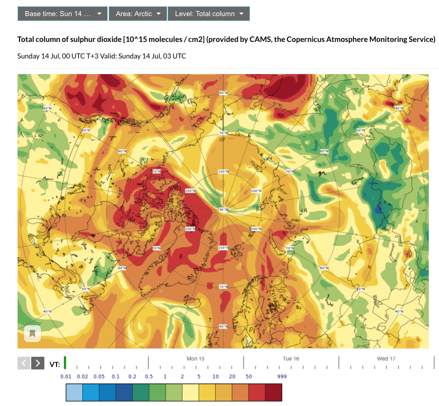 Seemorerocks: Large amounts of sulphur dioxide inthe Arctic atmosphere ...