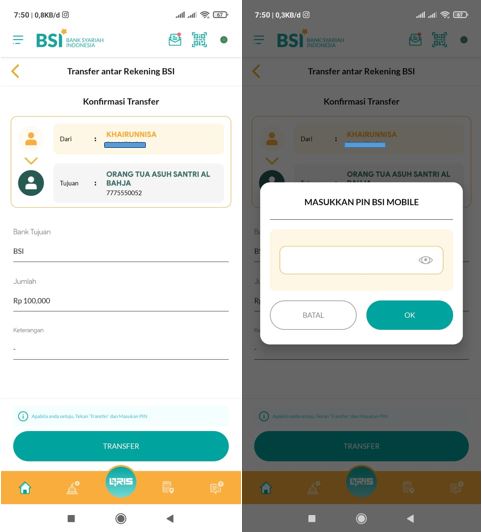 Cara Transfer Sesama BSI Lewat BSI Mobile Banking