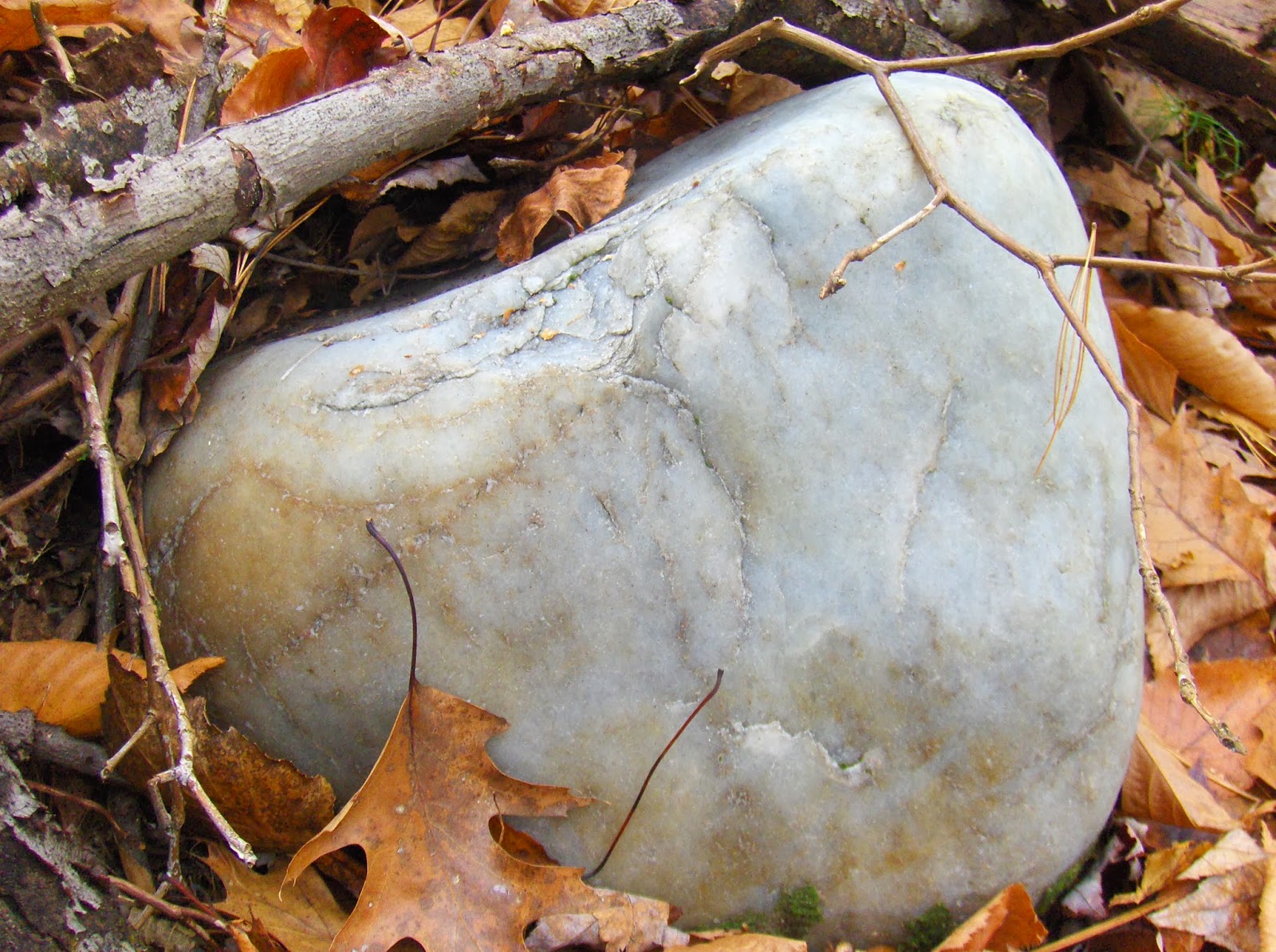 Rock Piles: A beautiful quartz cobble