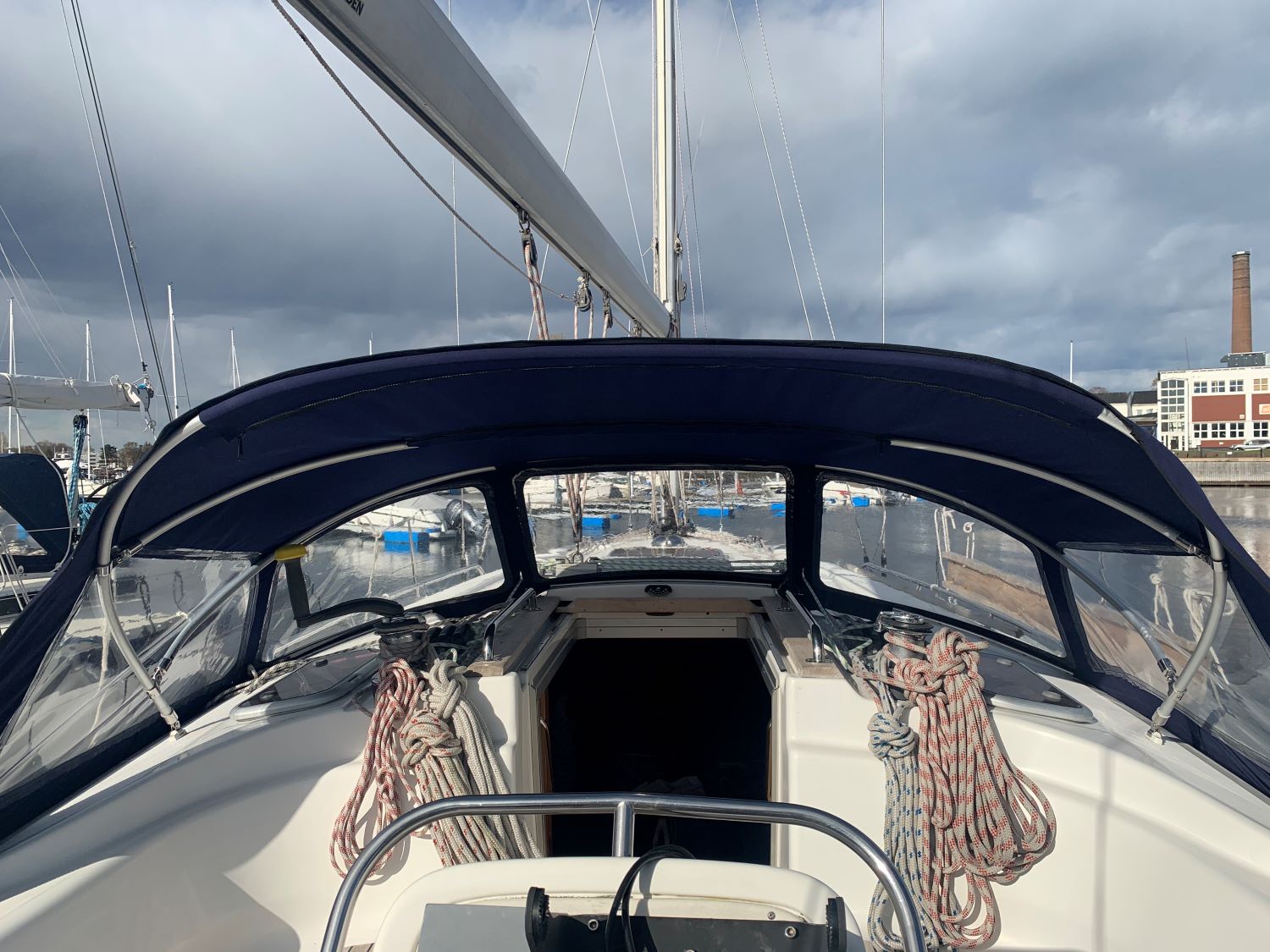 Ny sprayhood (hjemmesydd) - Seilbaaten