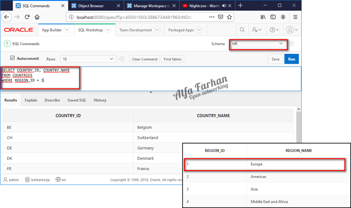 Oracle Apex 2 - DML SQL Skema HR ~ Open Networking