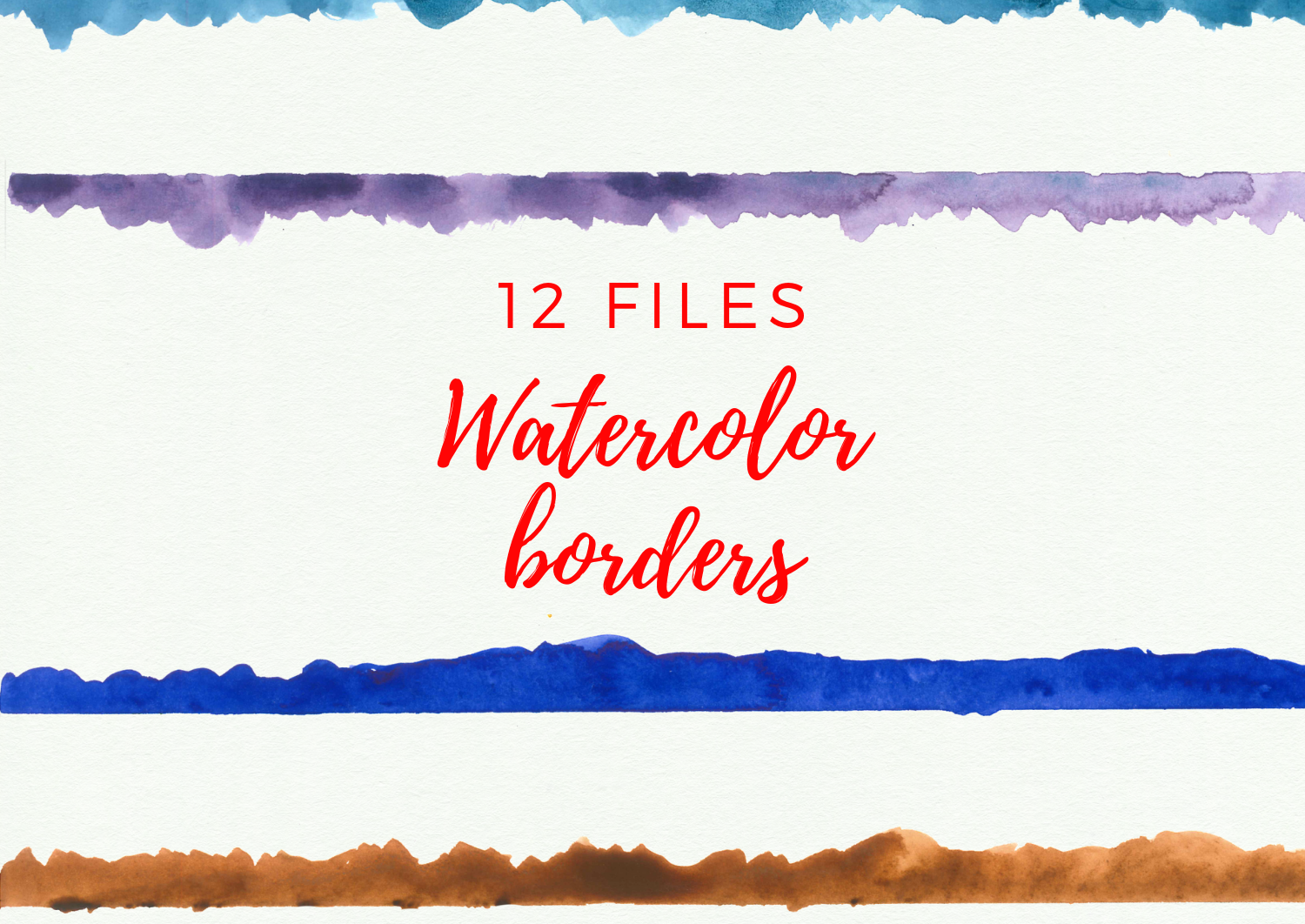 Watercolor Borders, Colorful Rainbow Watercolor Frames Borders ...