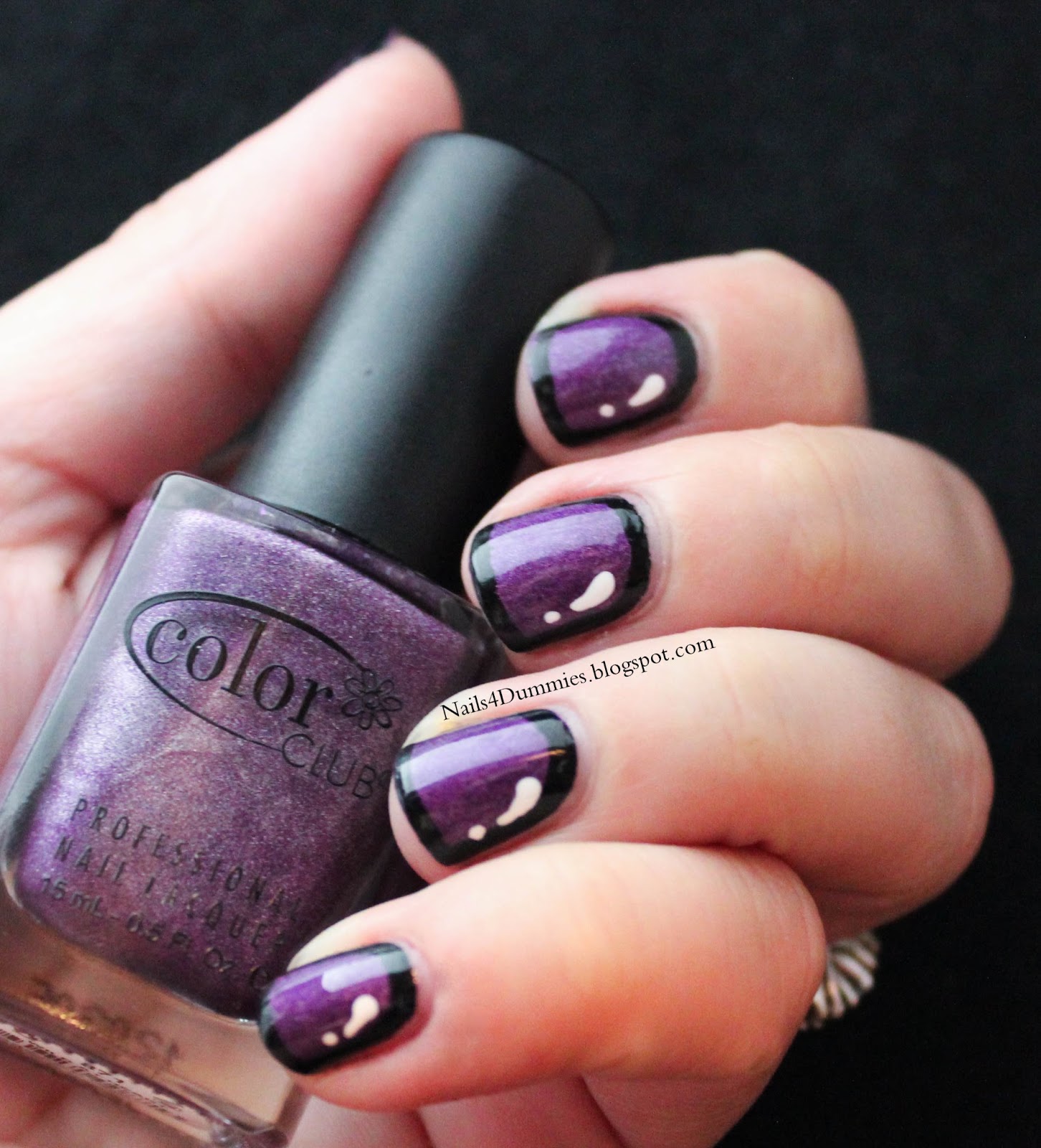 Nails 4 Dummies!: Purple Cartoon Nails