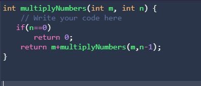 Given two integers M & N, calculate and return their multiplication ...