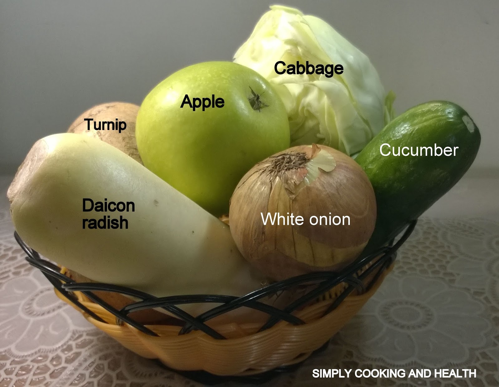 Simply Cooking and Health: Powerful white vegetable salad with green apple