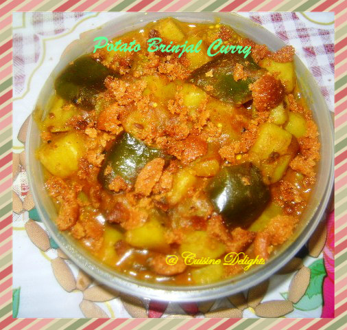 Aloo Baingan Sabzi / Potato Brinjal Cuury - Cuisine delights