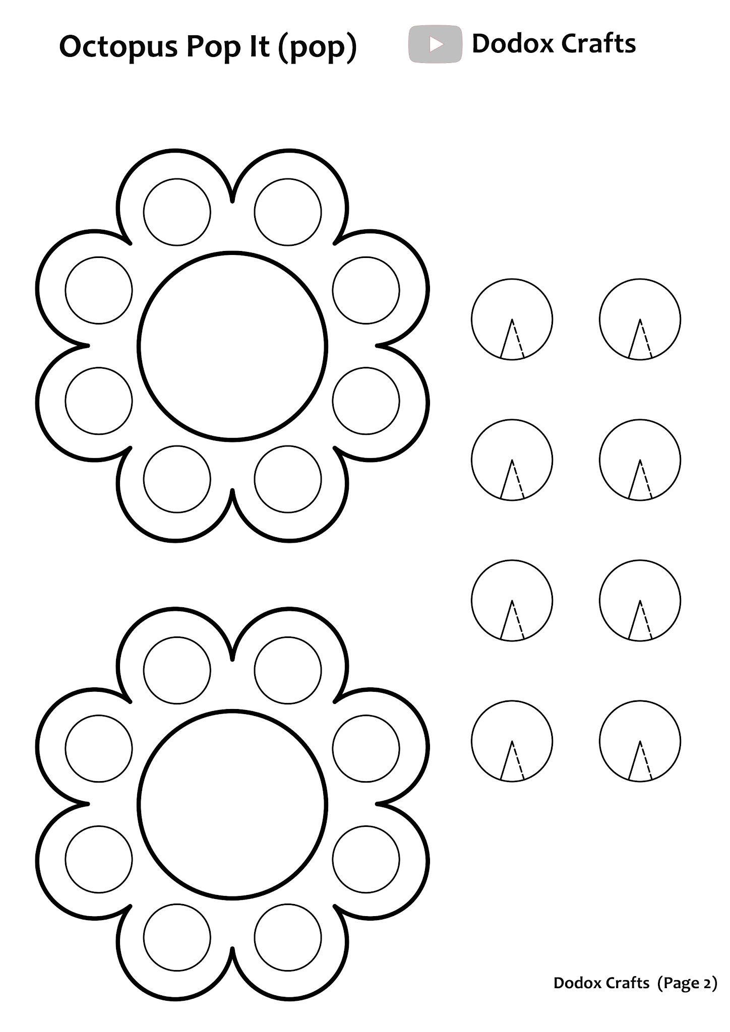 Dodoxcrafts: DIY Reversible octopus pop it (Free printable)