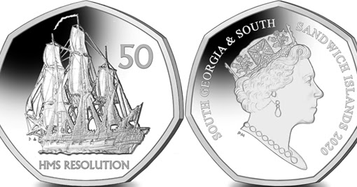 World Coin News: South Georgia and South Sandwich Islands 50 pence 2020 ...