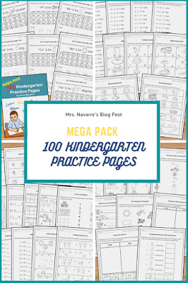 Mrs. Navarre’s Teaching Blog: MEGA Pack - 100 Kindergarten Practice Pages