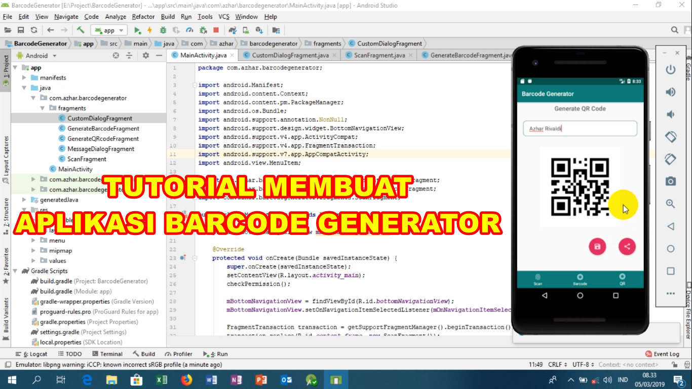 Tutorial Membuat Aplikasi Barcode Generator dengan Android Studio