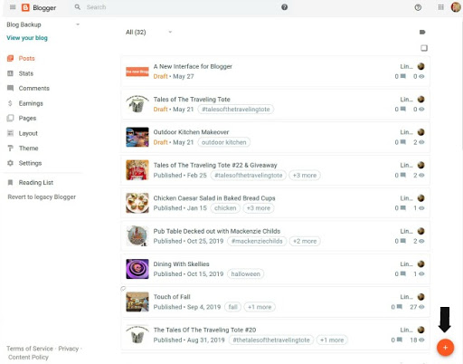 A New Interface for Blogger | Life and Linda