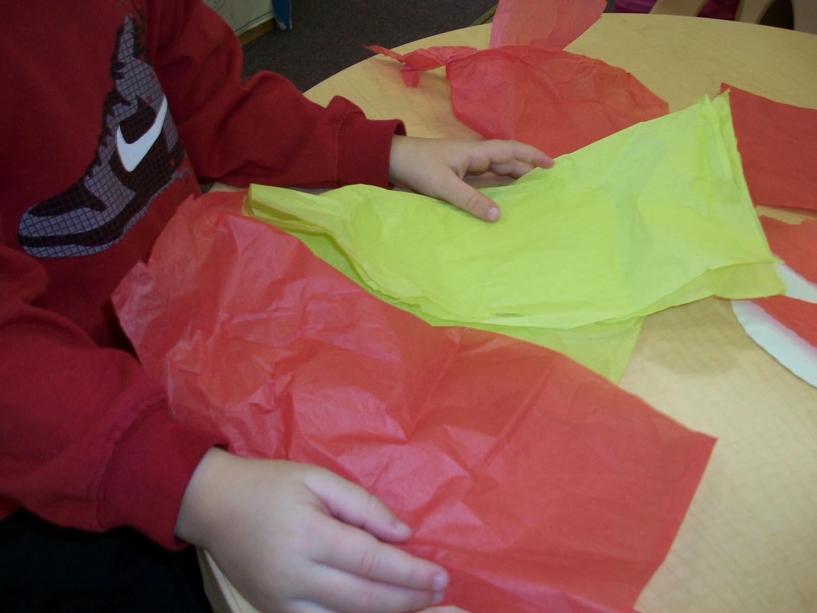 Planting Ideas: Tissue Paper Apple by Deborah Daugherty