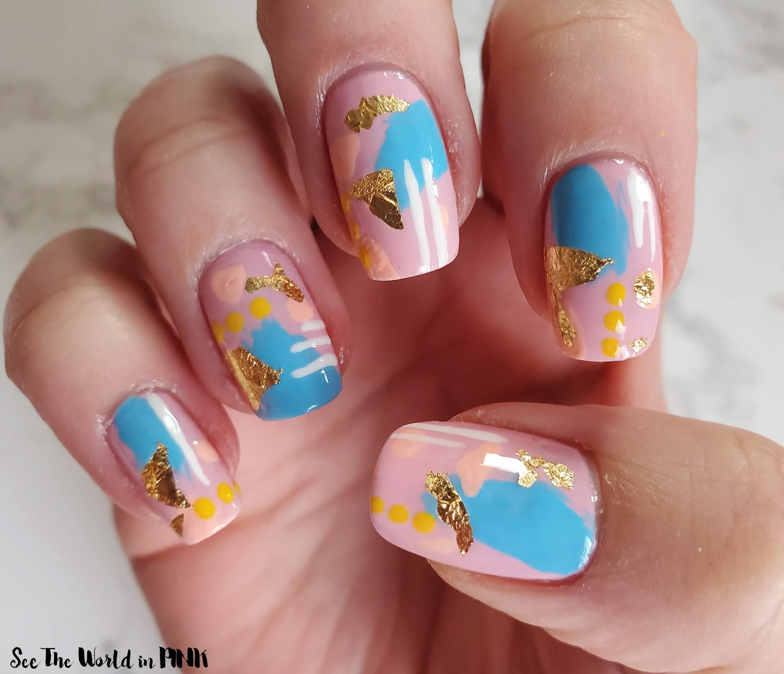 Manicure Monday - Pastel Abstract Nail Art | See the World in PINK
