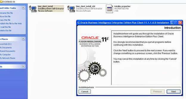 Obiee 11g Client Installation