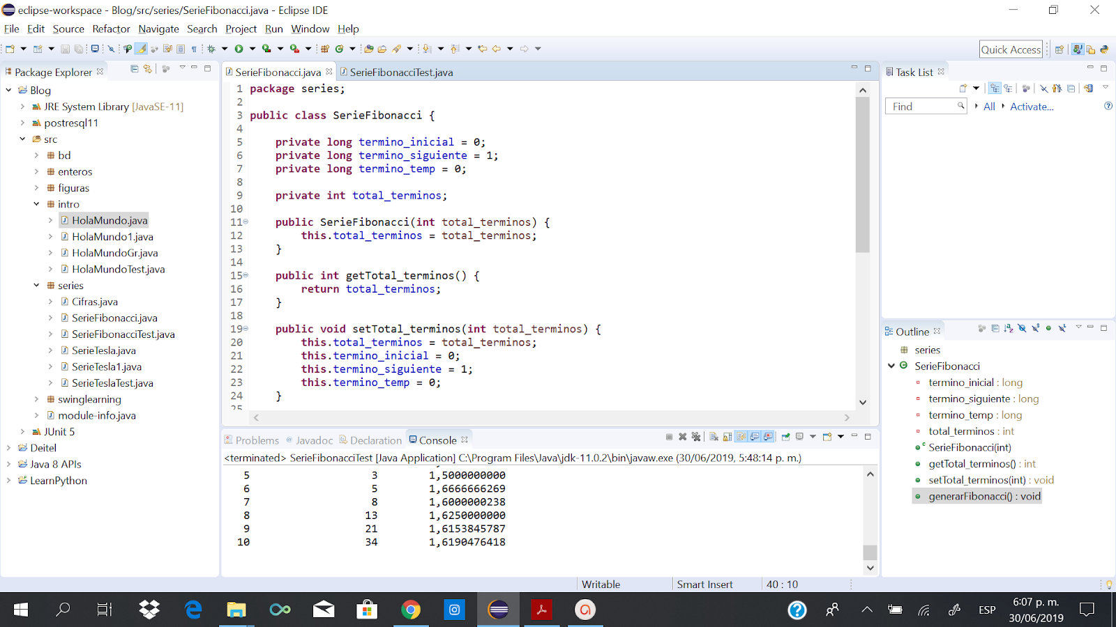 Calculando la Serie de Fibonacci con Java - Solución Iterativa