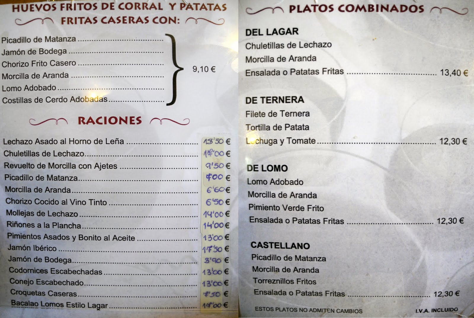 El Lagar De Milagros, Milagros : Eating Without Moving
