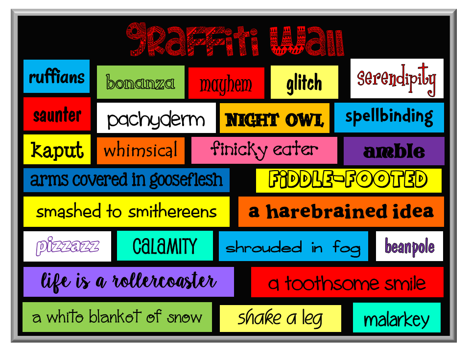 It's About Time, Teachers!: WRITING CENTER GRAFFITI WALL