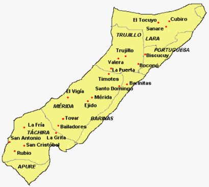 Características de Venezuela: Región de Los Andes