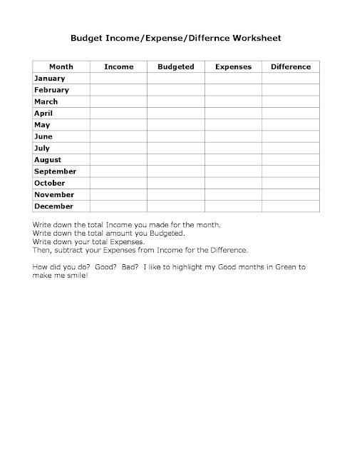 The Merrill Project: Free Budgeting Worksheets