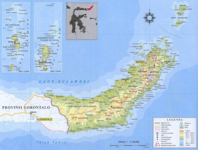 Letak Geografis Kabupaten dan Kota di Prov. Sulawesi Utara / Sulut ...