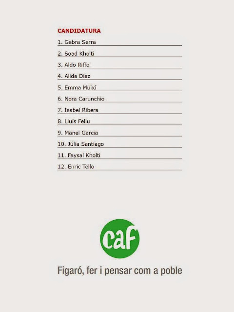 candidatura activa del figaró: PROGRAMA 2015-2019