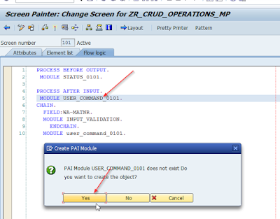 SAP ABAP Central: CRUD Operations in Module Pool