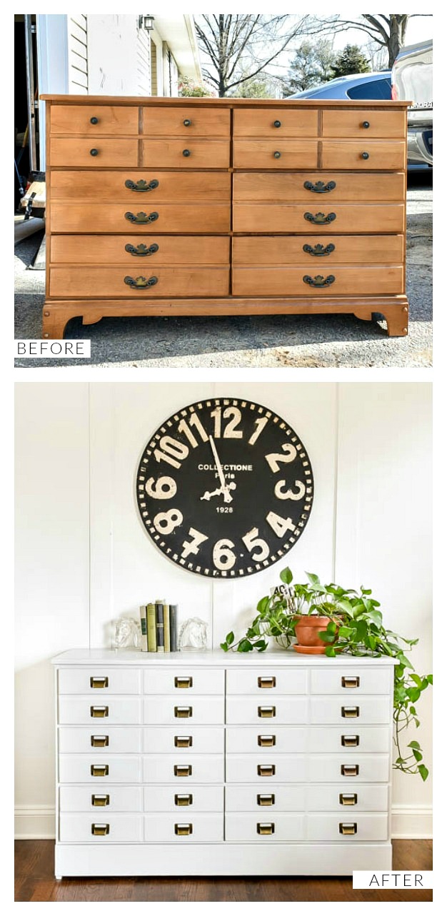 80's Dresser Turned Distressed Chest | Little House of Four - Creating ...
