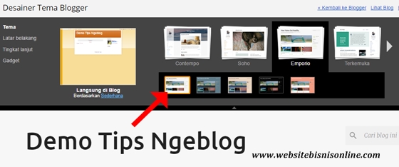 Cara Ganti Tema/Template/Tampilan Blog dengan Template Gratis Bawaan ...