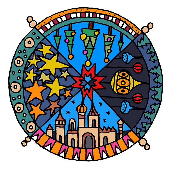 schaeresteipapier: Türchen Nr. 24 - Advents-Mandala zum ausmalen