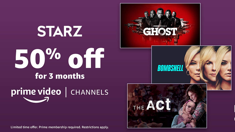 @StreamOnABudget | #Showcase | Canada🍁: 50% off STARZ Prime Video ...