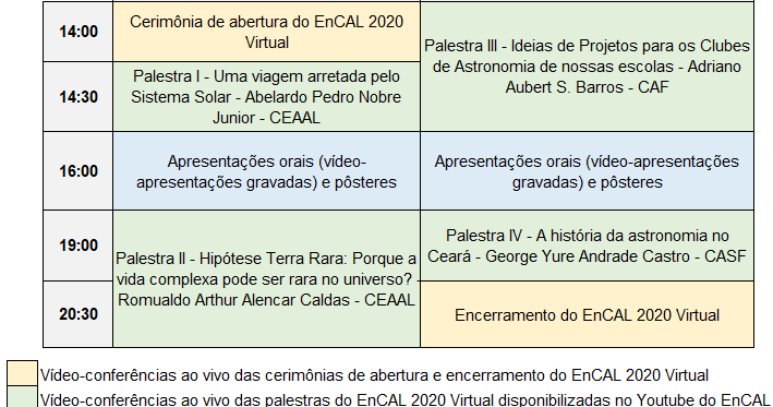ENCAL 2020: Programação