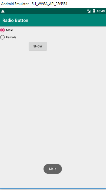 Program to select gender using radio button |Android Program|