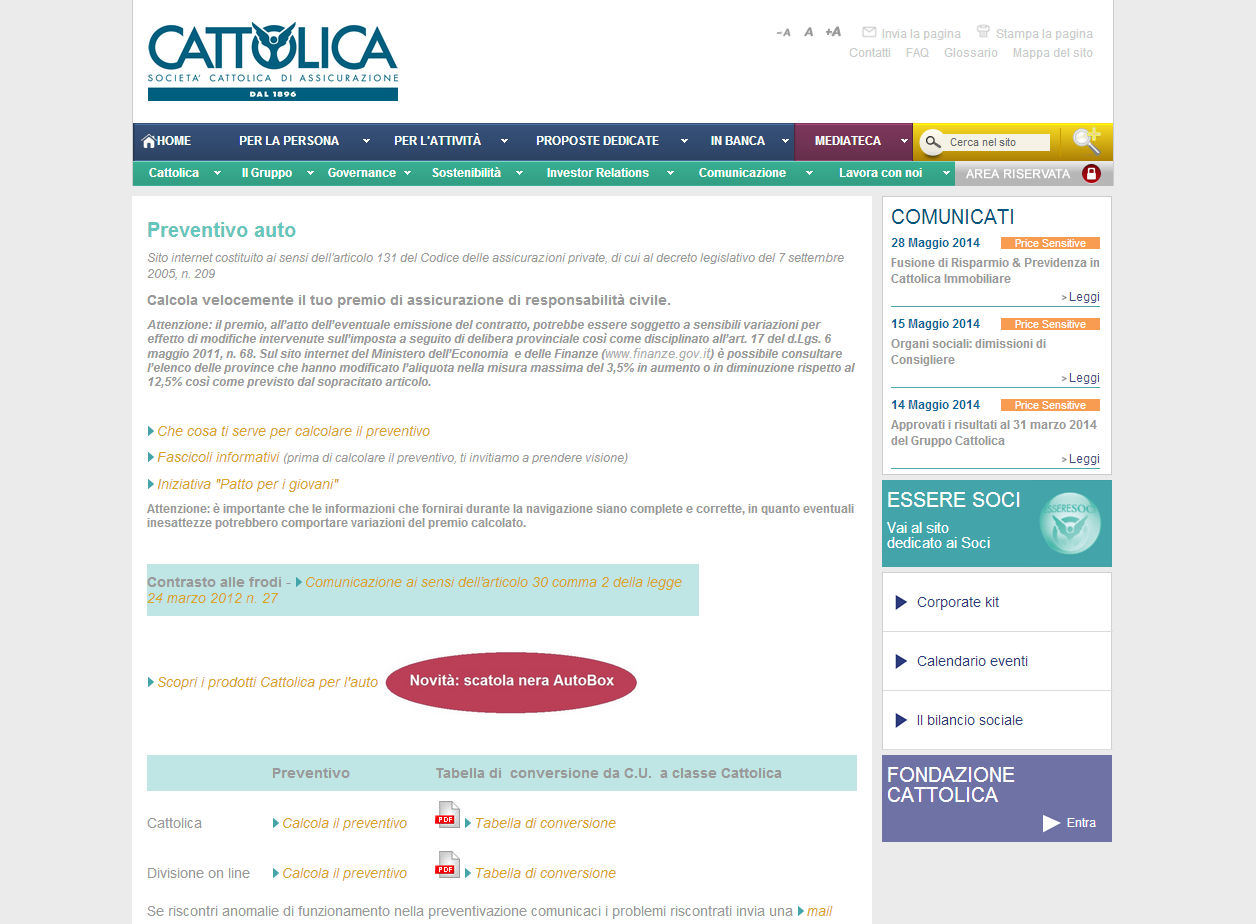 Assicurazione RCAuto - Cerca e compara assicurazioni auto online