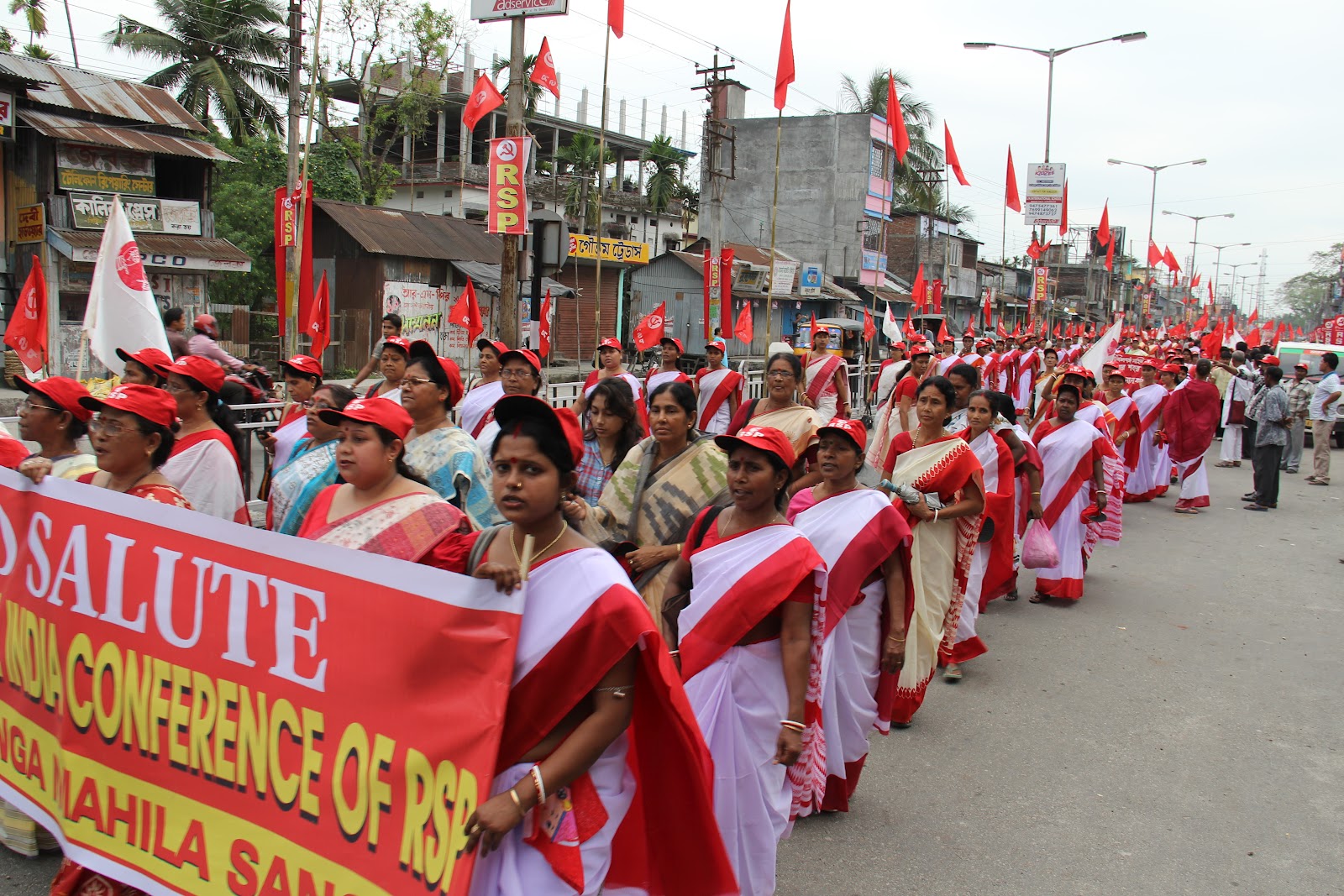 RSP, Revolutionary Socialist Party-Women wing flag rally...: July 2012