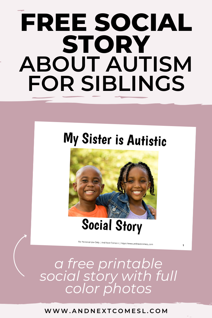 Free Printable Social Story For Siblings of an Autistic Child | And ...