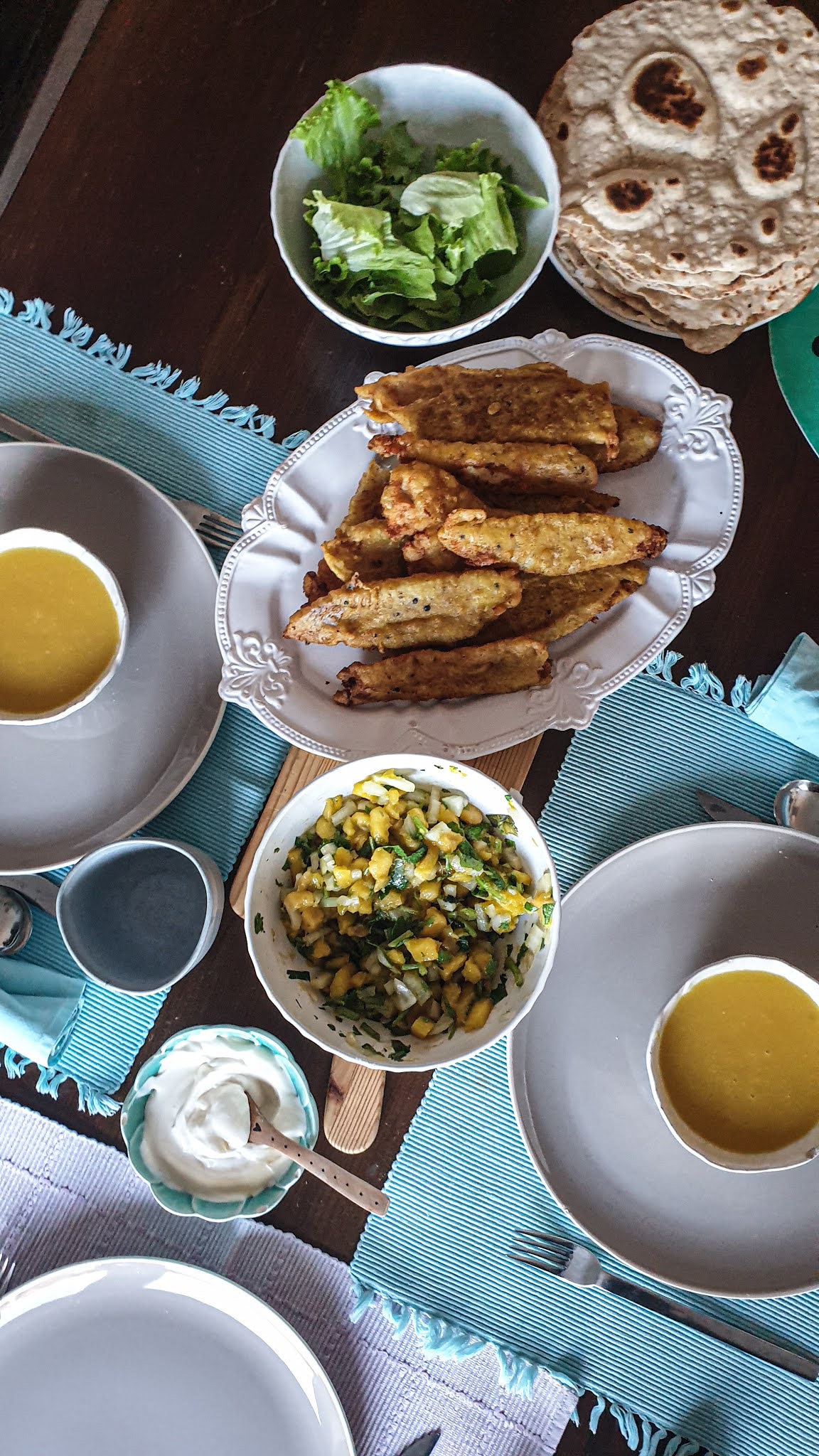 As Minhas Receitas: Tacos de Peixe com Polme de Curcuma com Molho de Manga