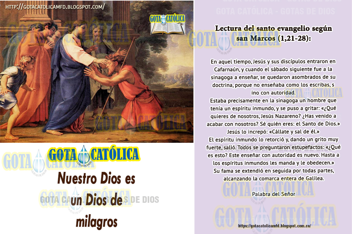 GOTA Católica-Gotas de Dios: Lecturas del Martes de la 1ª semana del ...