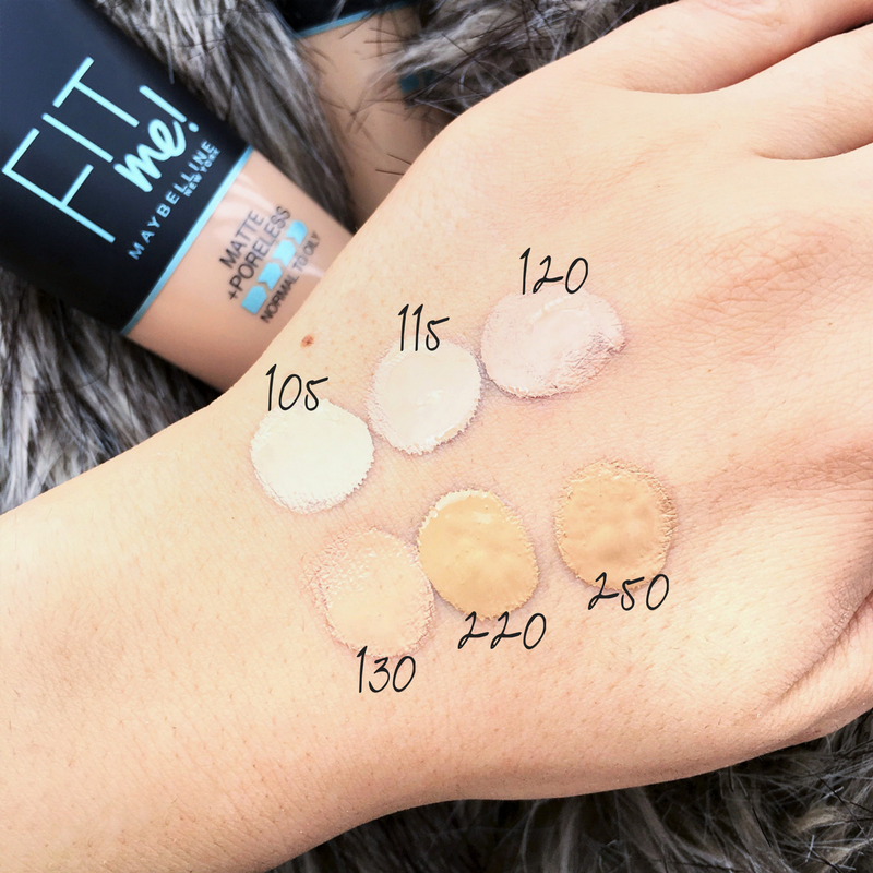 Podkład FIT me! od Maybelline, swatche wszystkich kolorów | Odcienie Nude