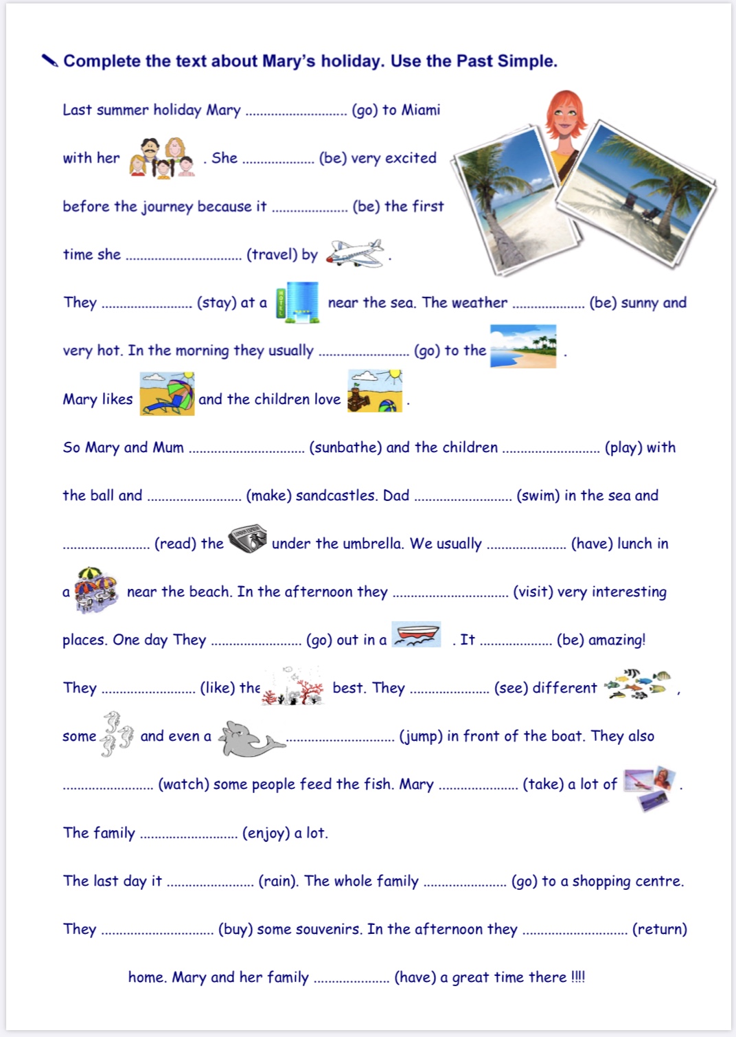 LET'S LEARN TOGETHER!!: PAST SIMPLE EXERCISES 1