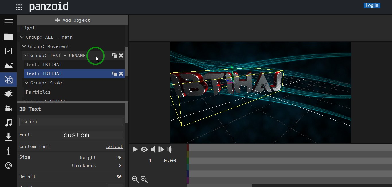 How To Make a Cool 3D Text Intro using Panzoid