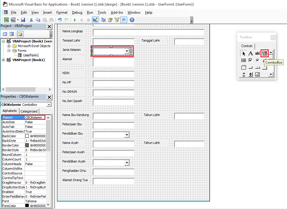 Cara Mudah Membuat Form Input Data Siswa Berbasis Excel Dengan Vba
