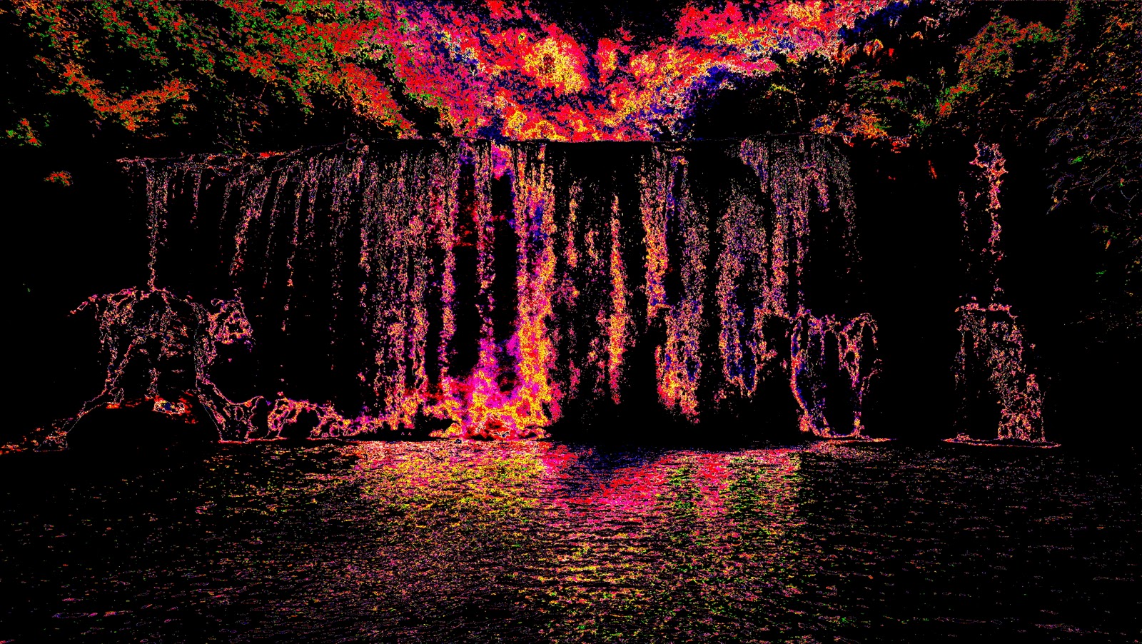 Psychedelic Waterfall: So we stumbled upon a Psychedelic Waterfall one ...