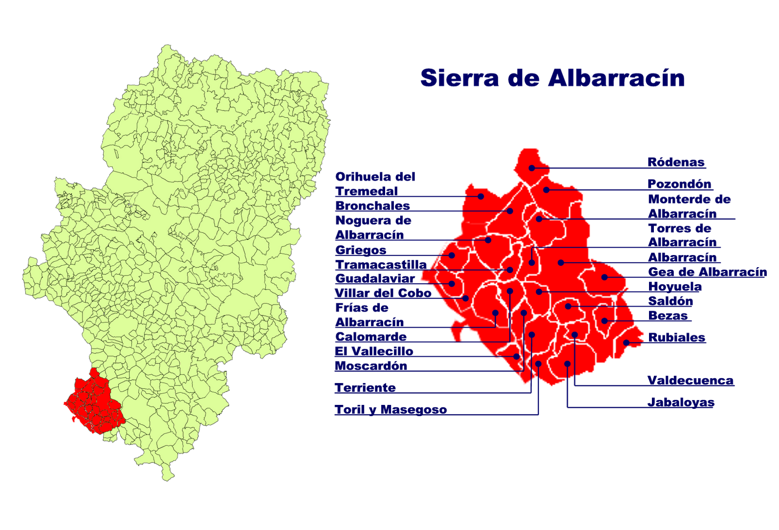 Ermitas de la Sierra de Albarracín: Mapas y ubicaciones