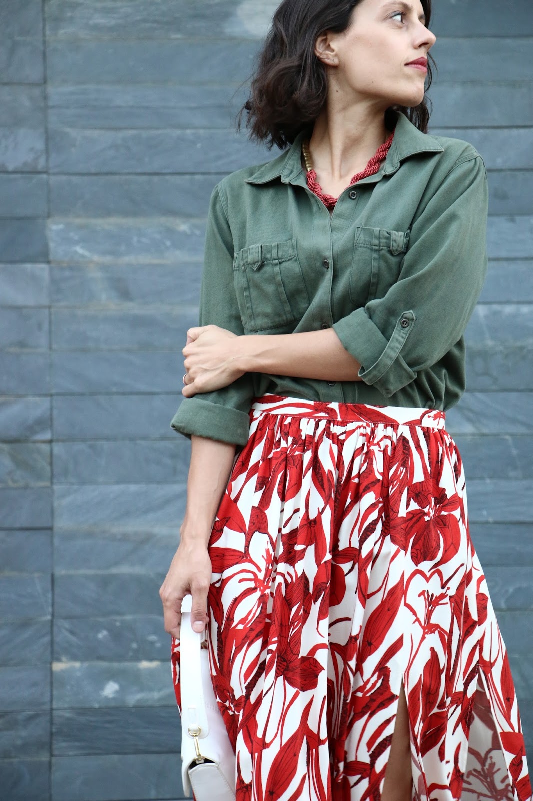 I love Fita Métrica: Khaki & Red