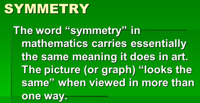 Beautiful Math: PreCalculus Symmetry (odd, even or neither)