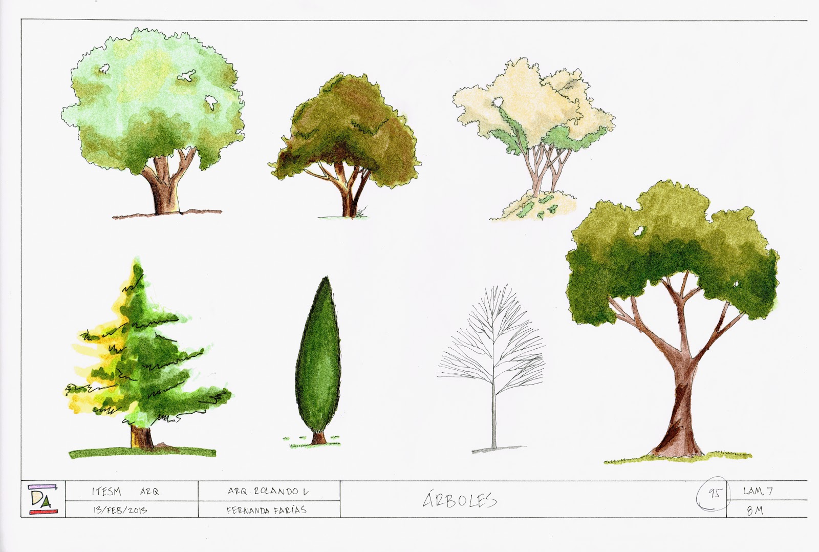 Dibujo Arquitectónico: Árboles