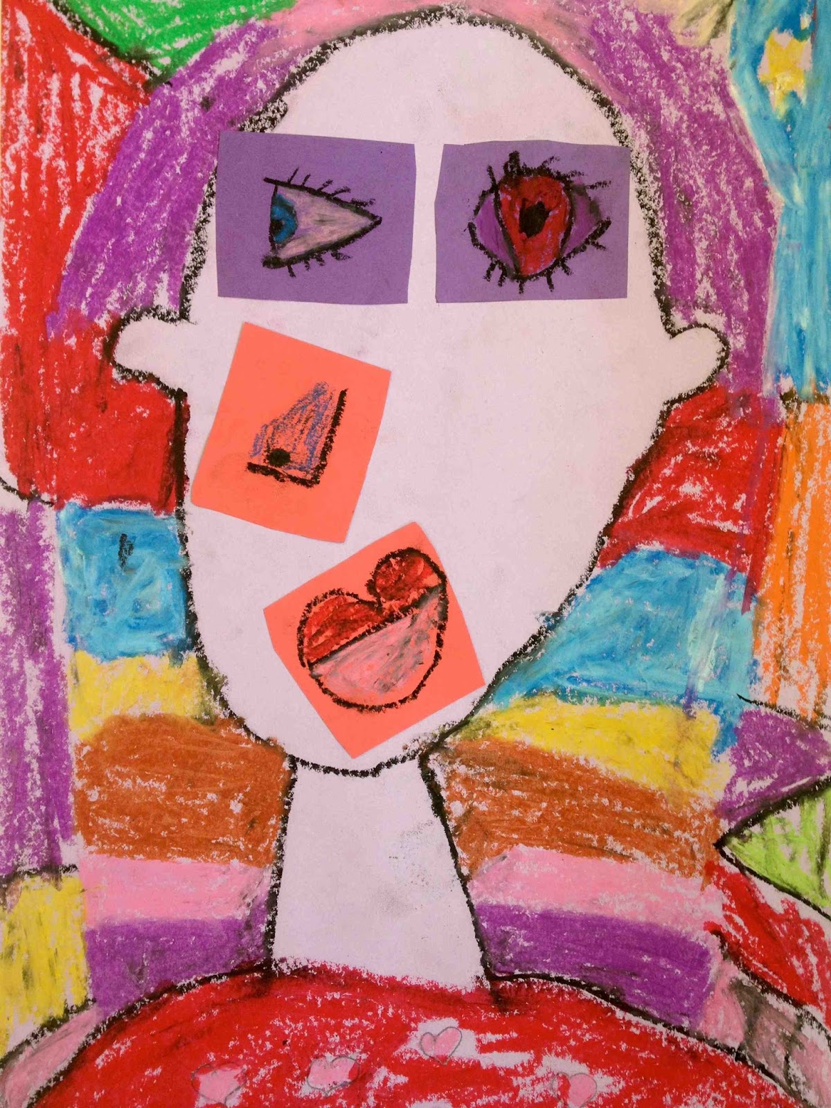 Art at Hosmer: Abstract Cubist Self Portraits, Inspired by Picasso