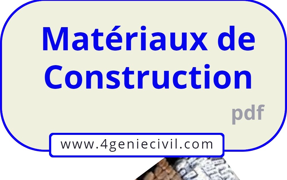 les matériaux de construction pdf