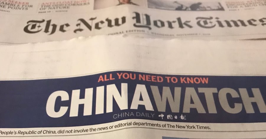 Hla Oo's Blog: China Paying WaPo & NYT Millions For Propaganda