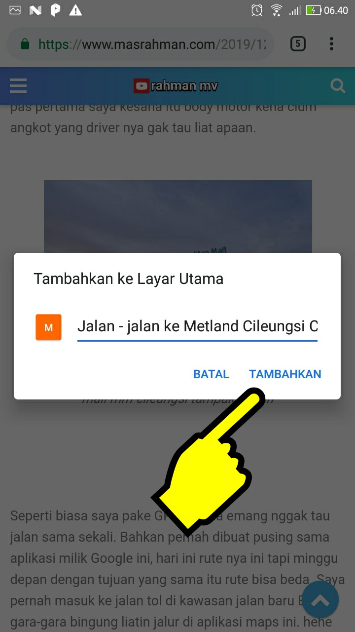 Cara Menyimpan Halaman Web di Chrome Android atau Tablet - masrahman.com